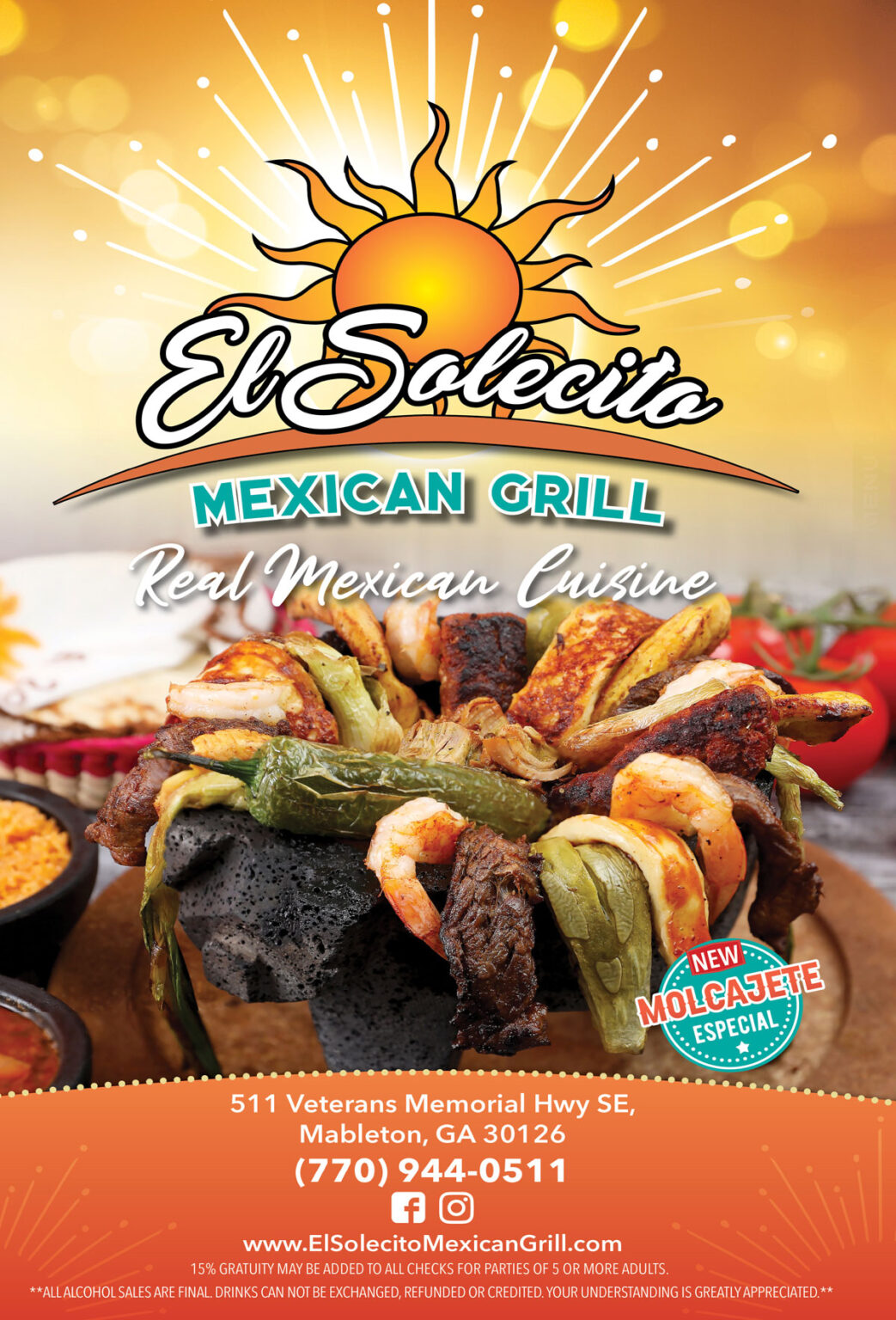 Menu – El Solecito Mexican Grill | Veterans Memorial Mableton, GA